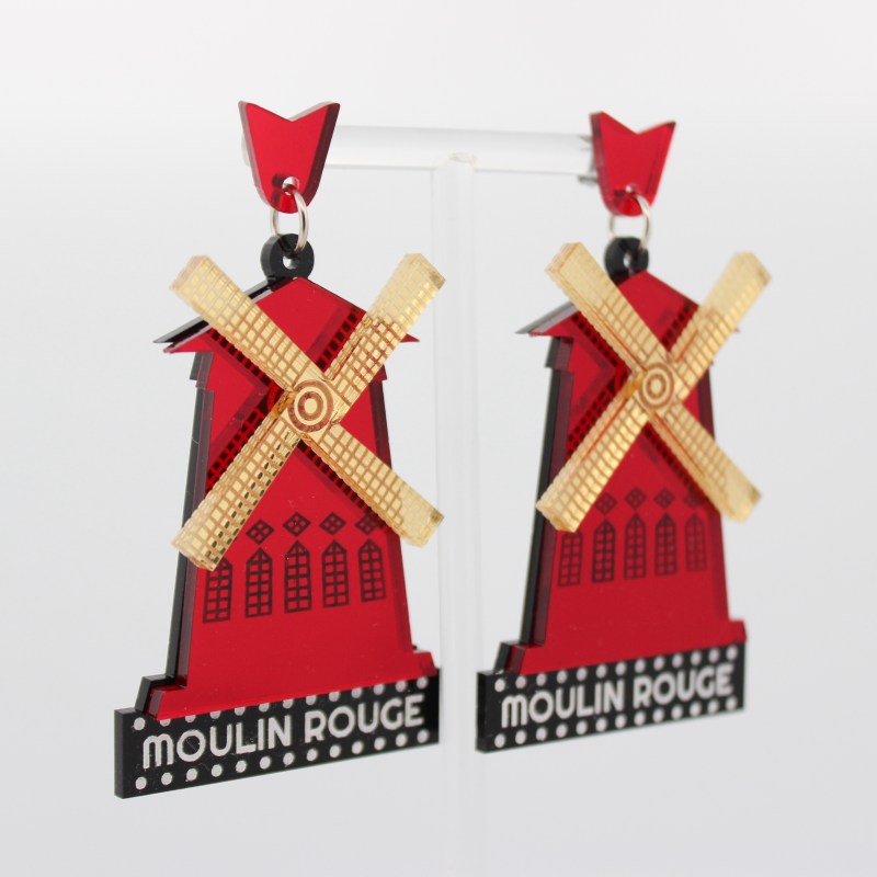 Moulin Rouge Earrings - Ginger Pins Originals